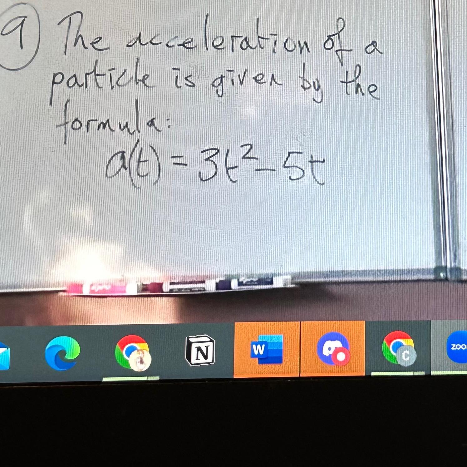 Solved (9) ﻿The acceleration of a particle is given by the | Chegg.com
