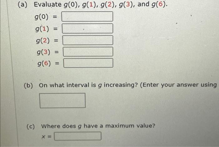 Solved Let g(x) = El f(t) dt, where fis the function whose | Chegg.com