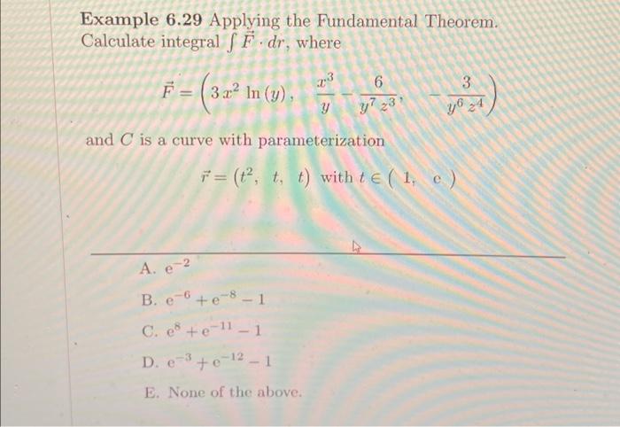 Solved Example 6.29 Applying the Fundamental Theorem. | Chegg.com