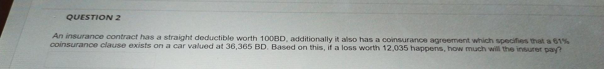 Solved QUESTION 1 An insurance company has a combined ratio | Chegg.com