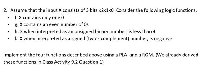 Solved PLEASE USE PLA and ROM and ill make sure to give you | Chegg.com
