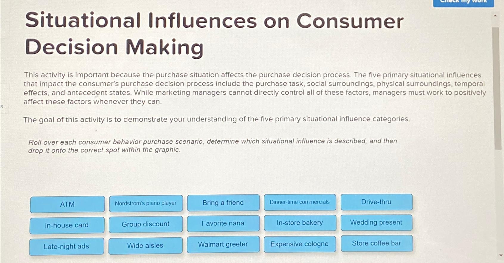 Solved Situational Influences on Consumer Decision | Chegg.com