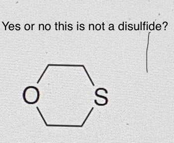 Solved Yes or no this is not a disulfide? | Chegg.com