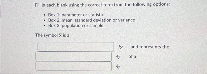 Solved Fill in each blank using the correct term from the | Chegg.com