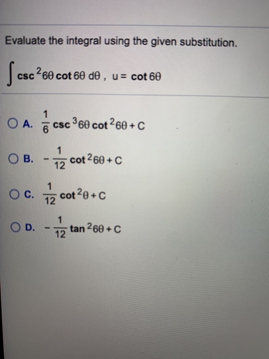 Solved Evaluate the integral. sint dt J (4 + cos t35 O A. | Chegg.com