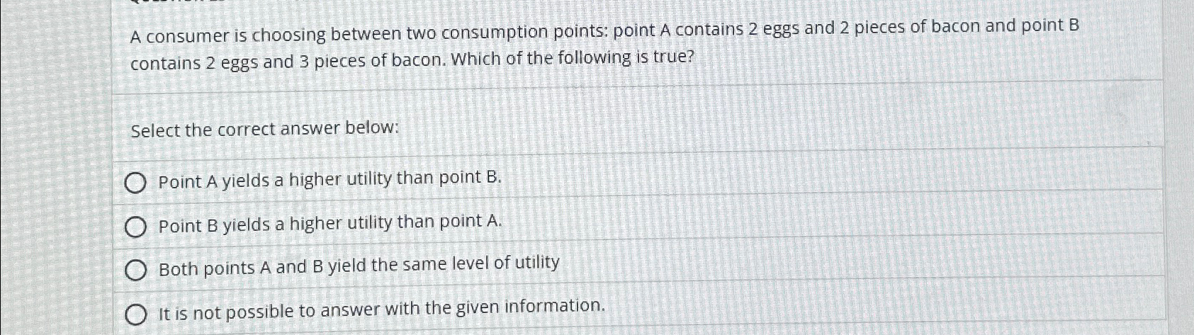 Solved A consumer is choosing between two consumption | Chegg.com