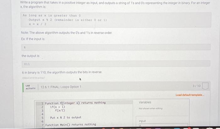 Write a program that takes in a positive integer as | Chegg.com
