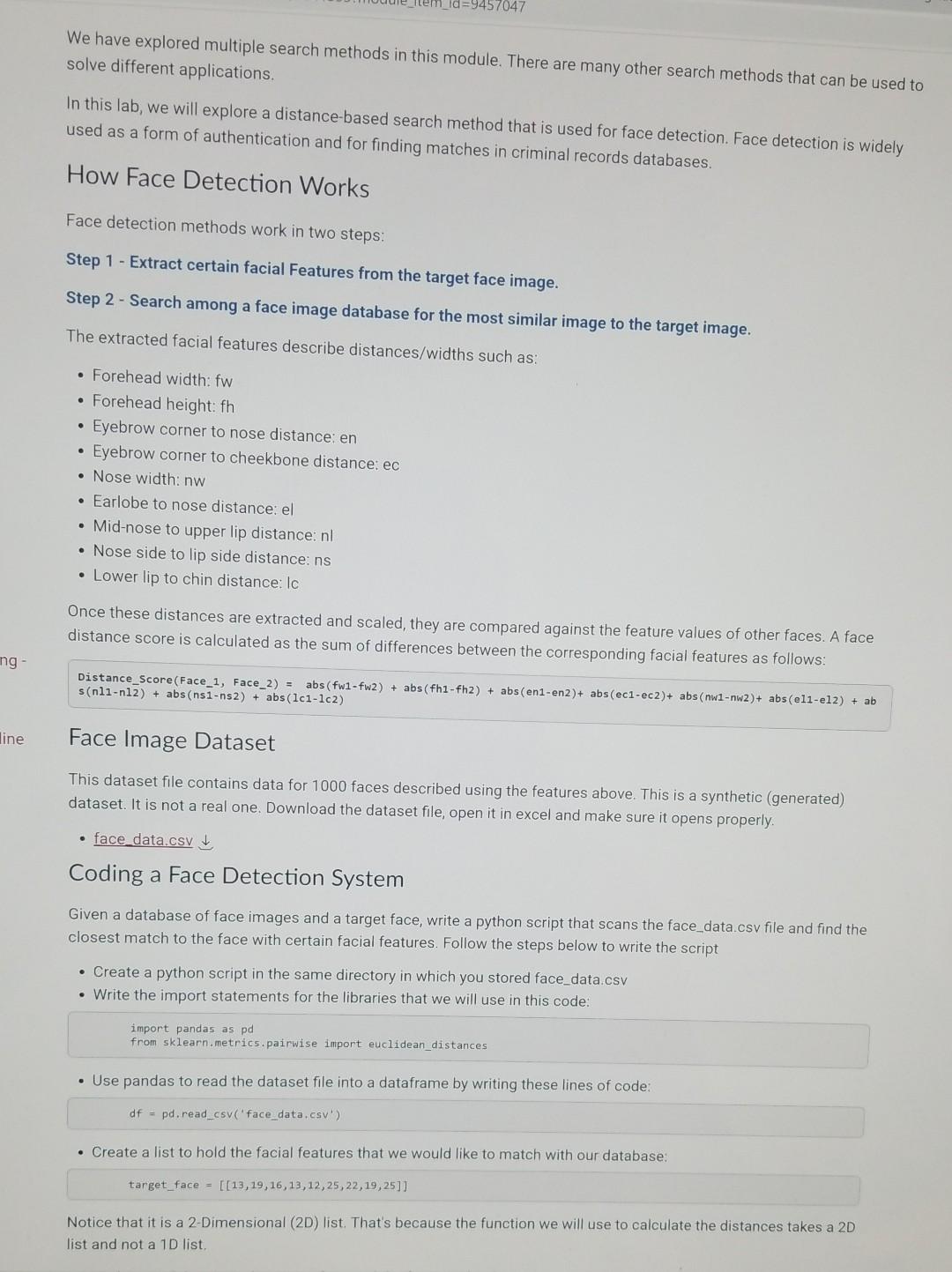 Solved We have explored multiple search methods in this | Chegg.com