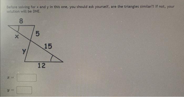 Solved Before solving for x and y in this one, you should | Chegg.com