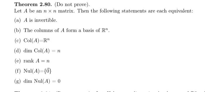 Solved 4. Without actually calculating the inverse matrix of | Chegg.com