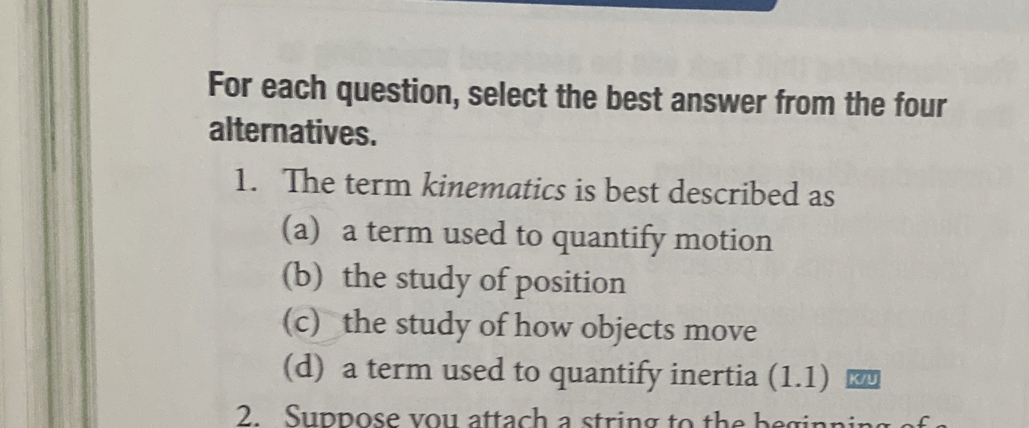 Solved For each question, select the best answer from the | Chegg.com