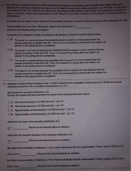 Solved A simple random sample of size n=55 is obtained from | Chegg.com