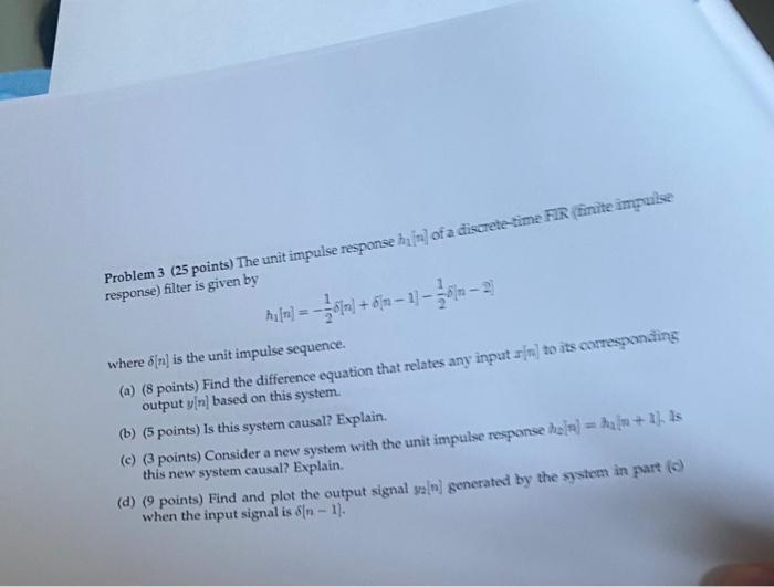 Solved response) filter is given by | Chegg.com