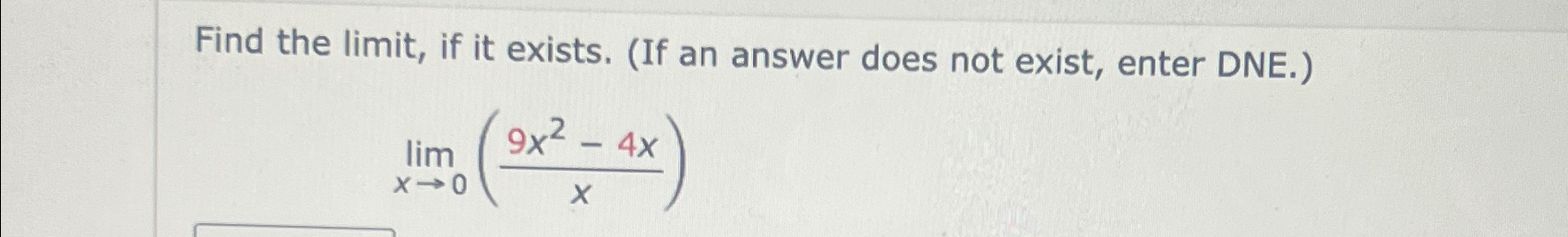 Solved Find the limit, ﻿if it exists. (If an answer does not | Chegg.com