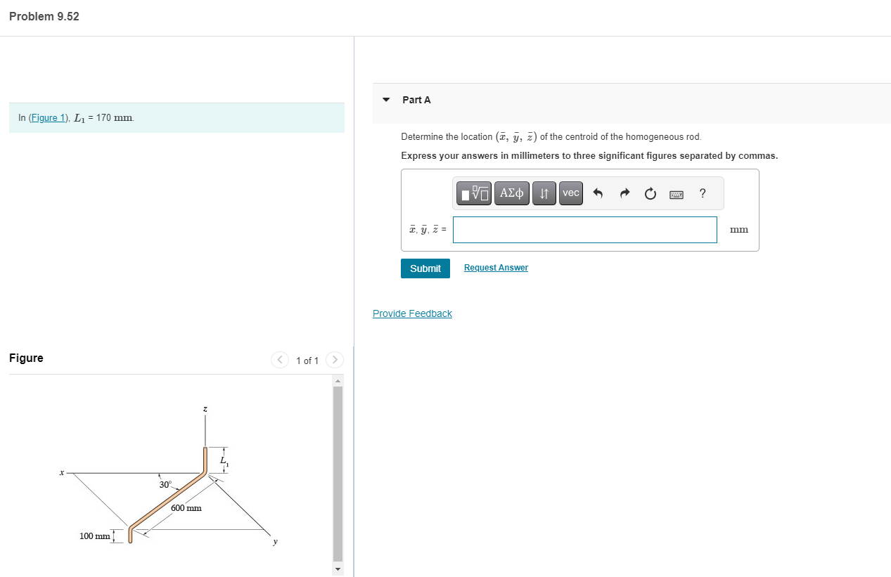 Solved Problem 9.52In (Figure 1), L1=170mm.Part ADetermine | Chegg.com