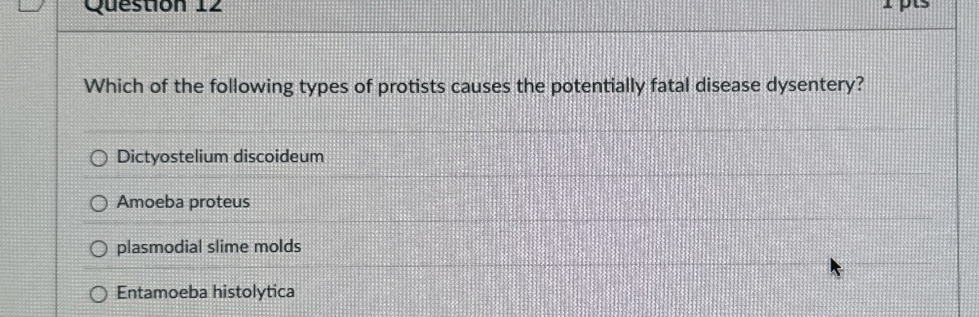 Solved Which of the following types of protists causes the | Chegg.com