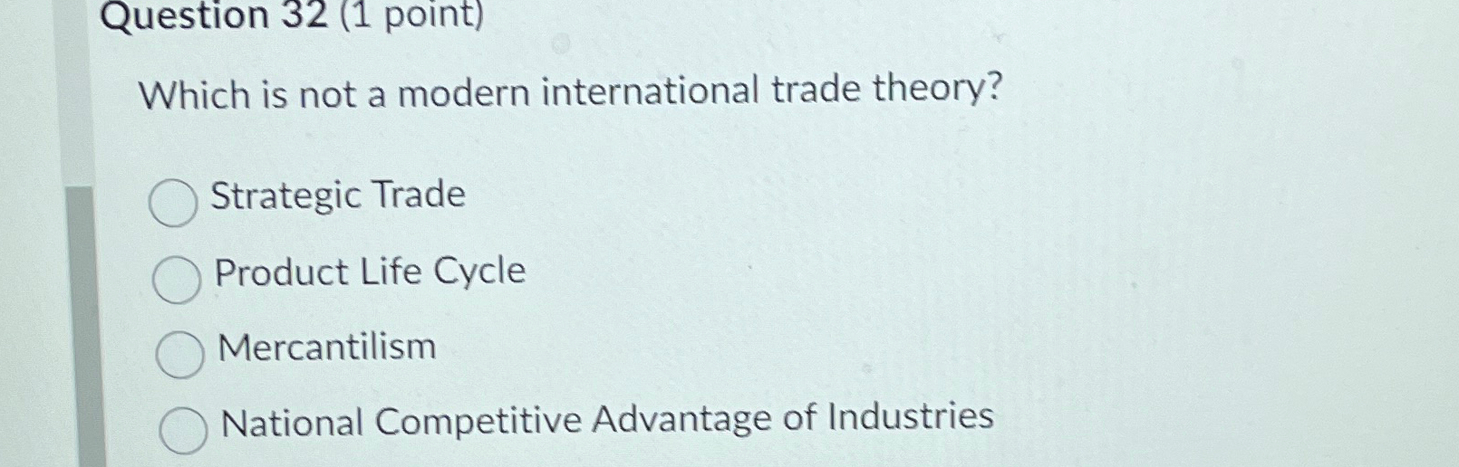 Solved Question 32 (1 ﻿point)Which is not a modern | Chegg.com