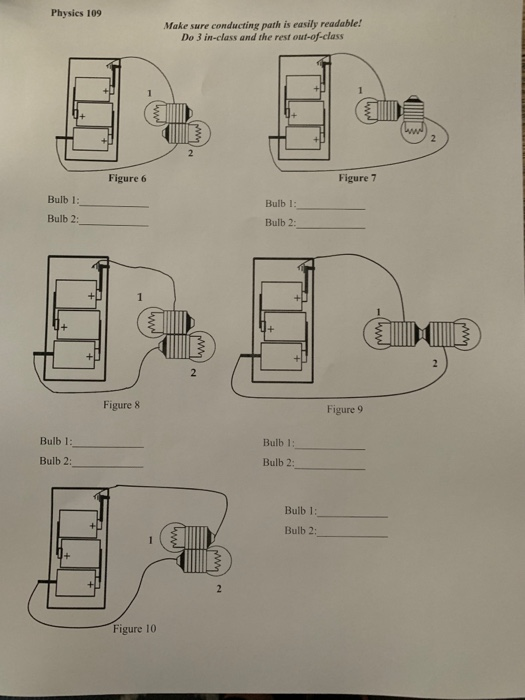 Solved Physics 109 Make sure conducting path is easily | Chegg.com