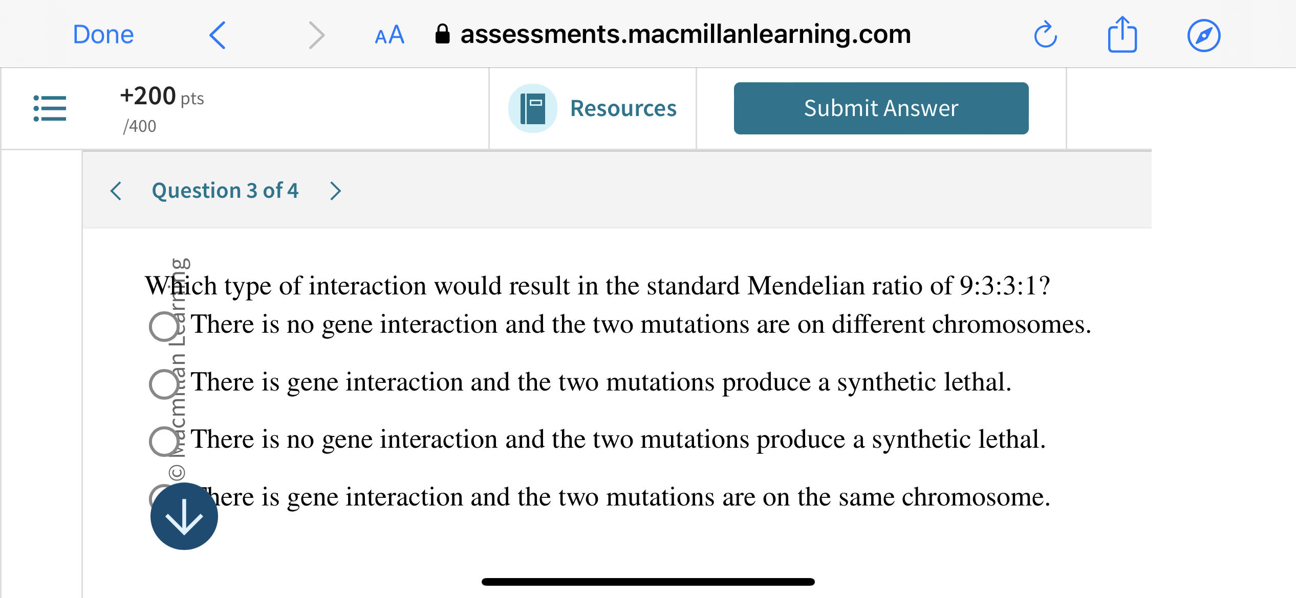 Solved W些ich type of interaction would result in the | Chegg.com