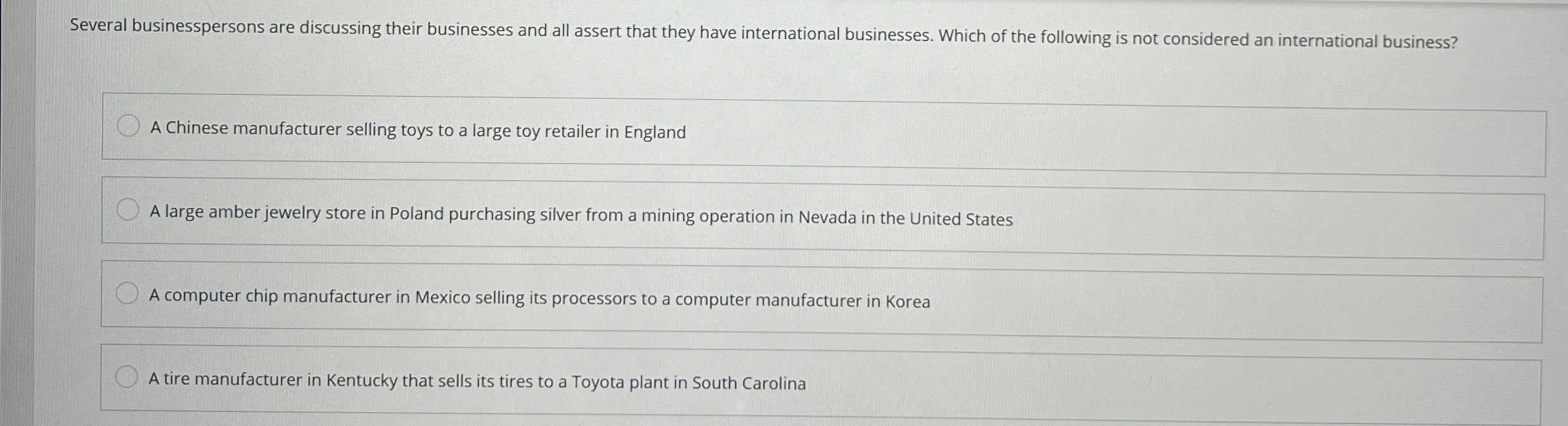 Solved Several businesspersons are discussing their | Chegg.com