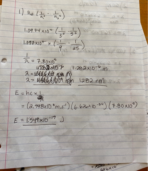 Solved 1. Use Bohr's model of the hydrogen atom to calculate | Chegg.com
