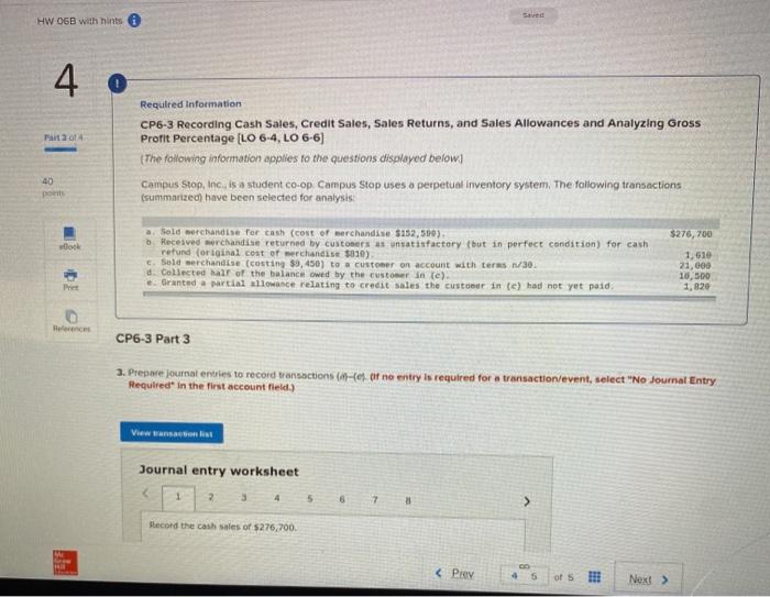 Solved HW 0GB with hints 4 O Pata 14 Required Information | Chegg.com