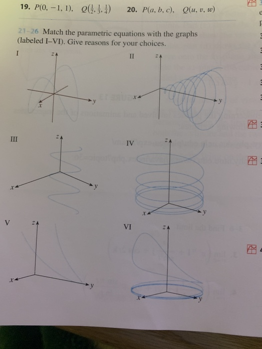 Solved 24. x = cos t, y = sin t, z= cos 2t 08 19. P(0, -1, | Chegg.com