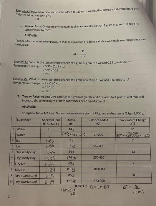 [Solved]: 1 & 2 Example ( pm ) 2: How many calories m