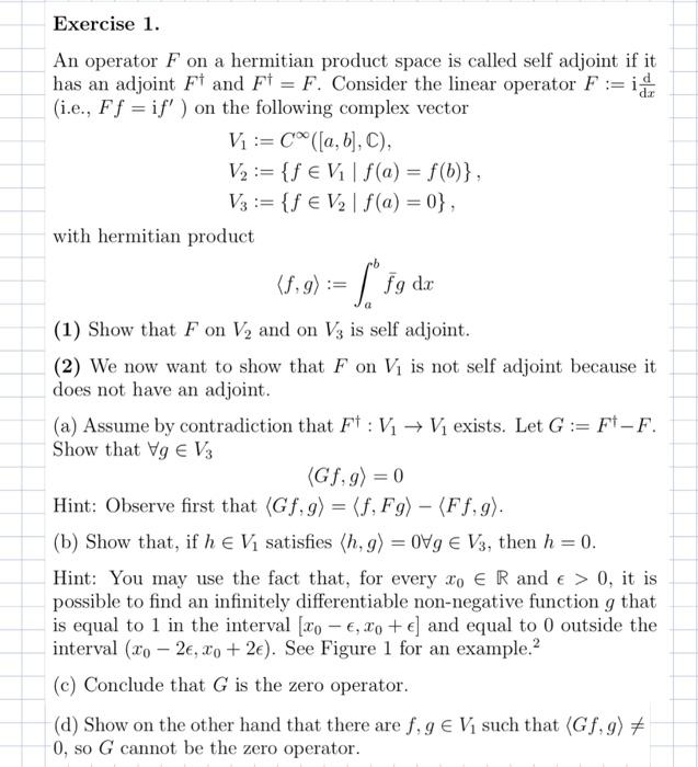 Solved Exercise 1. An operator F on a hermitian product | Chegg.com