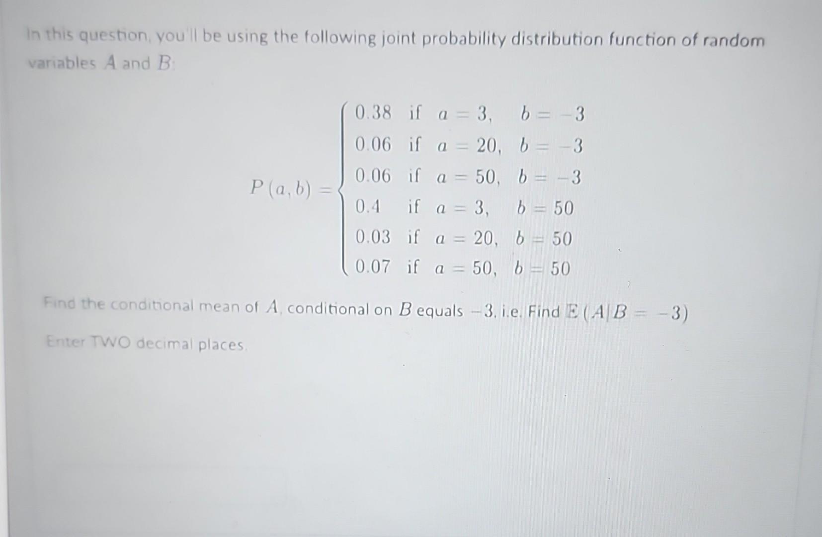 Tou li be using this joint probability distribution | Chegg.com