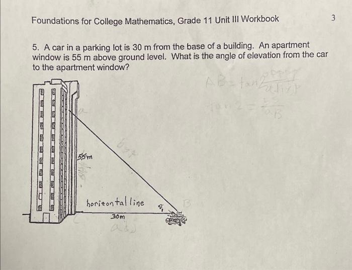 Solved Foundations for College Mathematics, Grade 11 Unit | Chegg.com