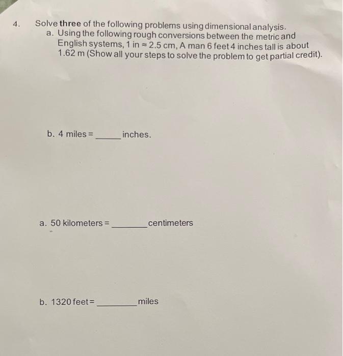 Solved 4. Solve three of the following problems using | Chegg.com