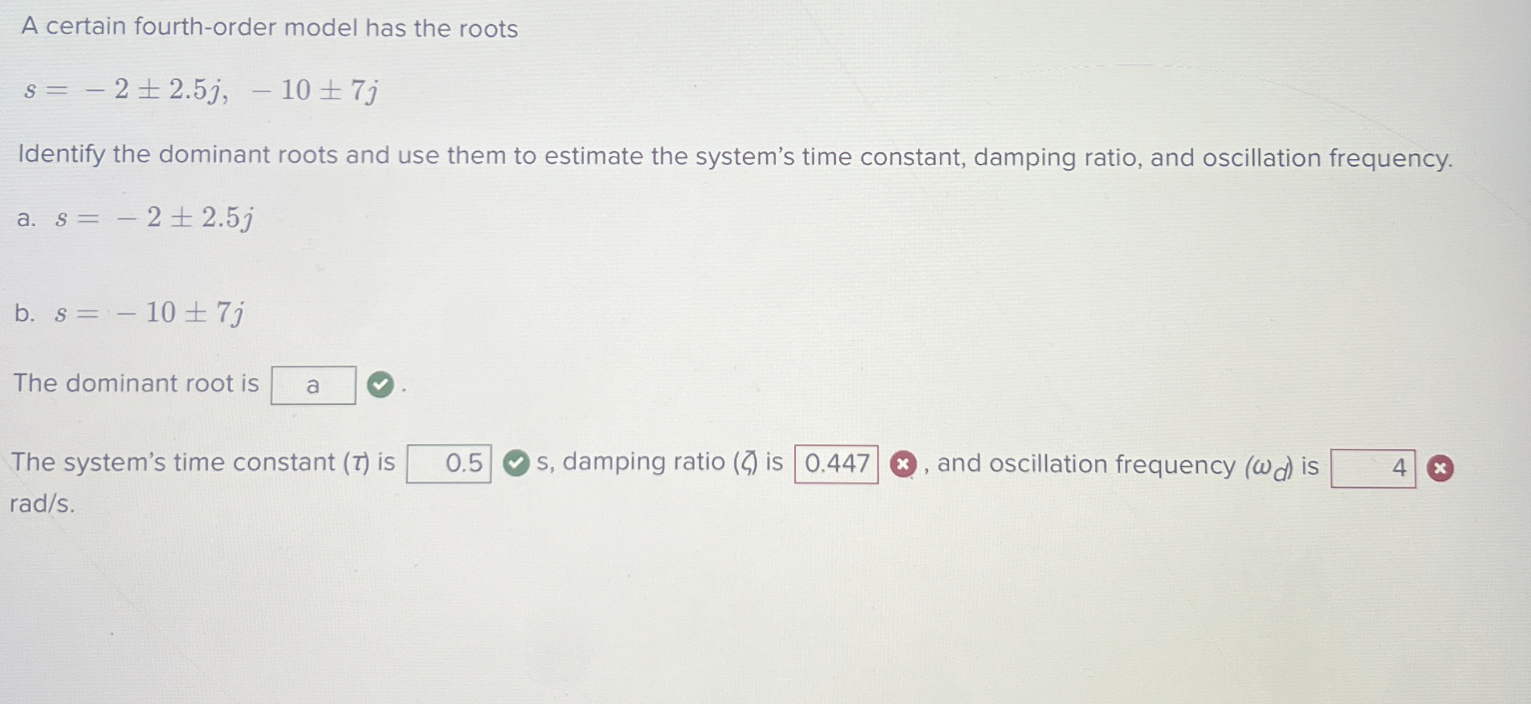 Solved A certain fourth-order model has the | Chegg.com