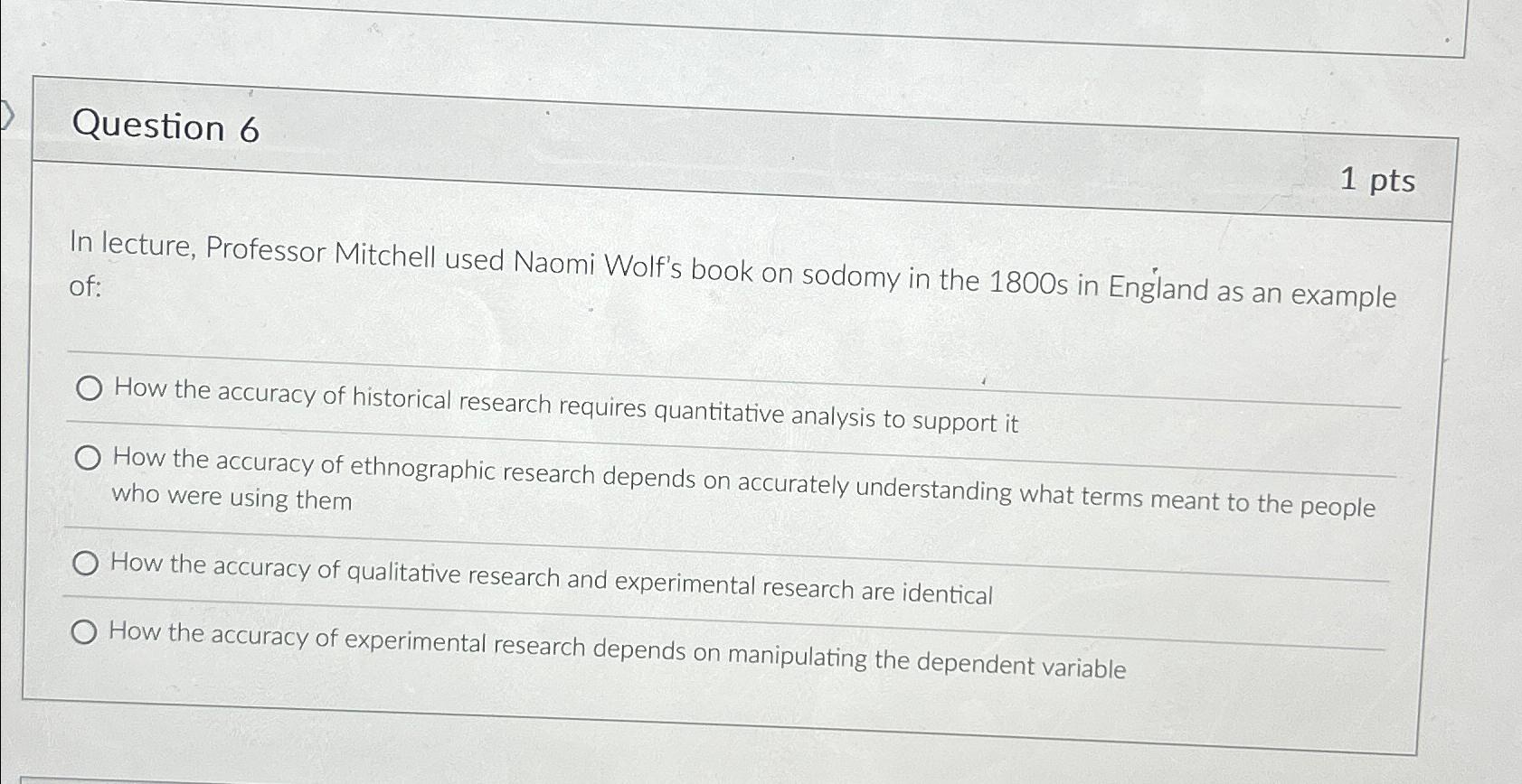 Solved Question 61 ﻿ptsin Lecture Professor Mitchell Used 