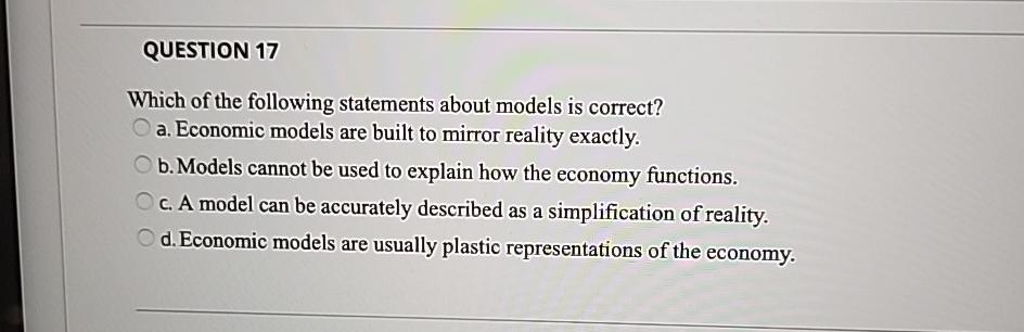Solved QUESTION 17Which of the following statements about | Chegg.com