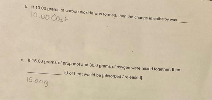 Solved C3H5OH+4O2→3CO2+3H2OΔH=−1788.7 kJ a. If 5.00 mol of | Chegg.com