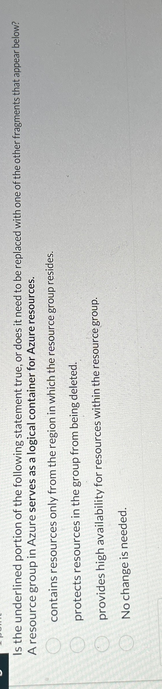 Solved Is the underlined portion of the following statement | Chegg.com