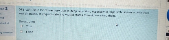 Solved ton2DFS can use a lot of memory due to deep | Chegg.com