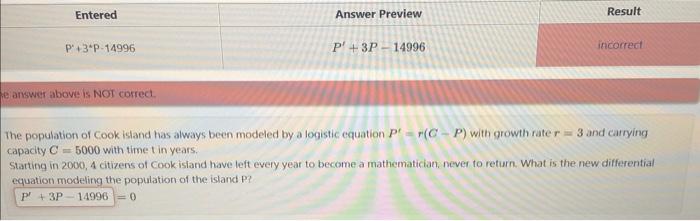 Solved The population of Cook island has always been modeled | Chegg.com