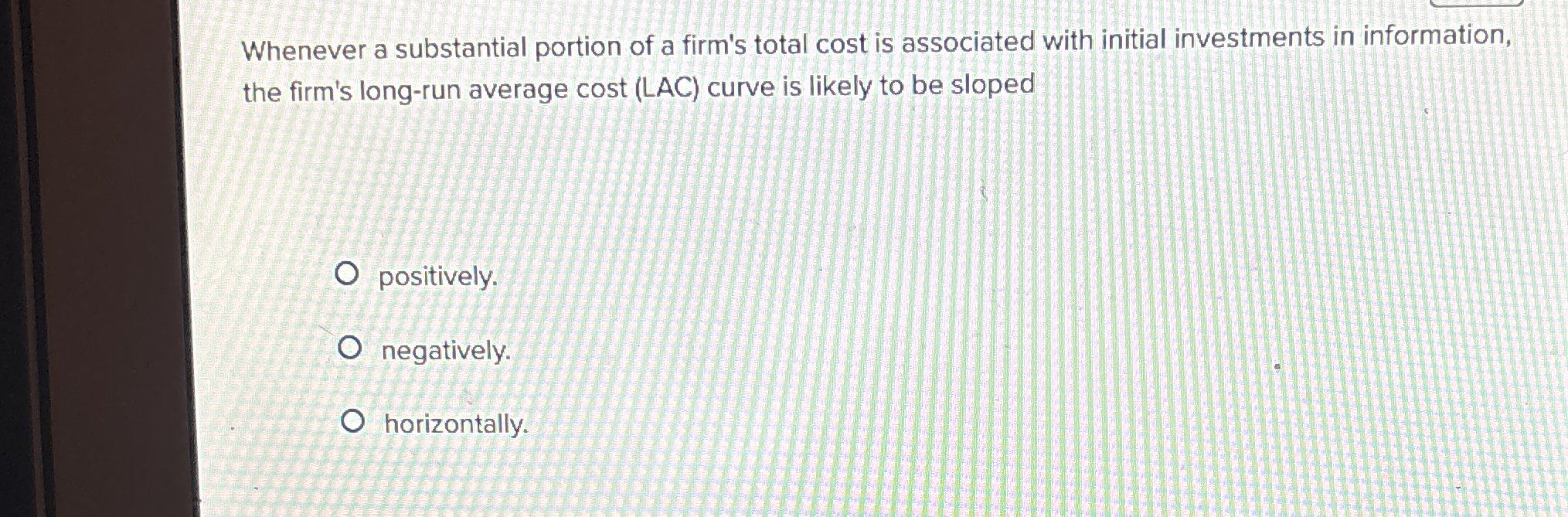 Whenever a substantial portion of a firm's total cost | Chegg.com