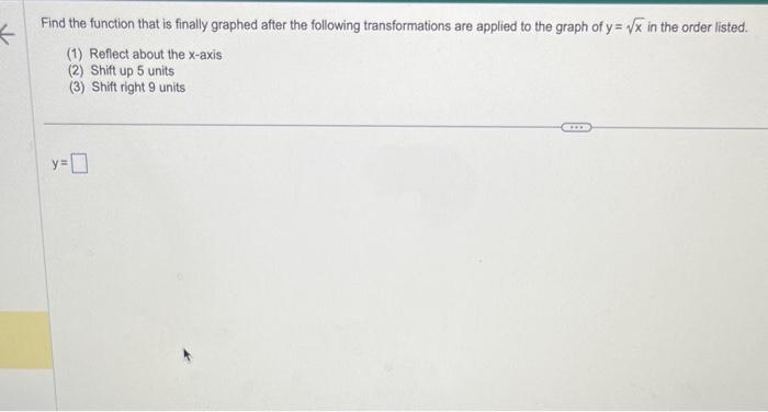 Solved Find the function that is finally graphed after the | Chegg.com