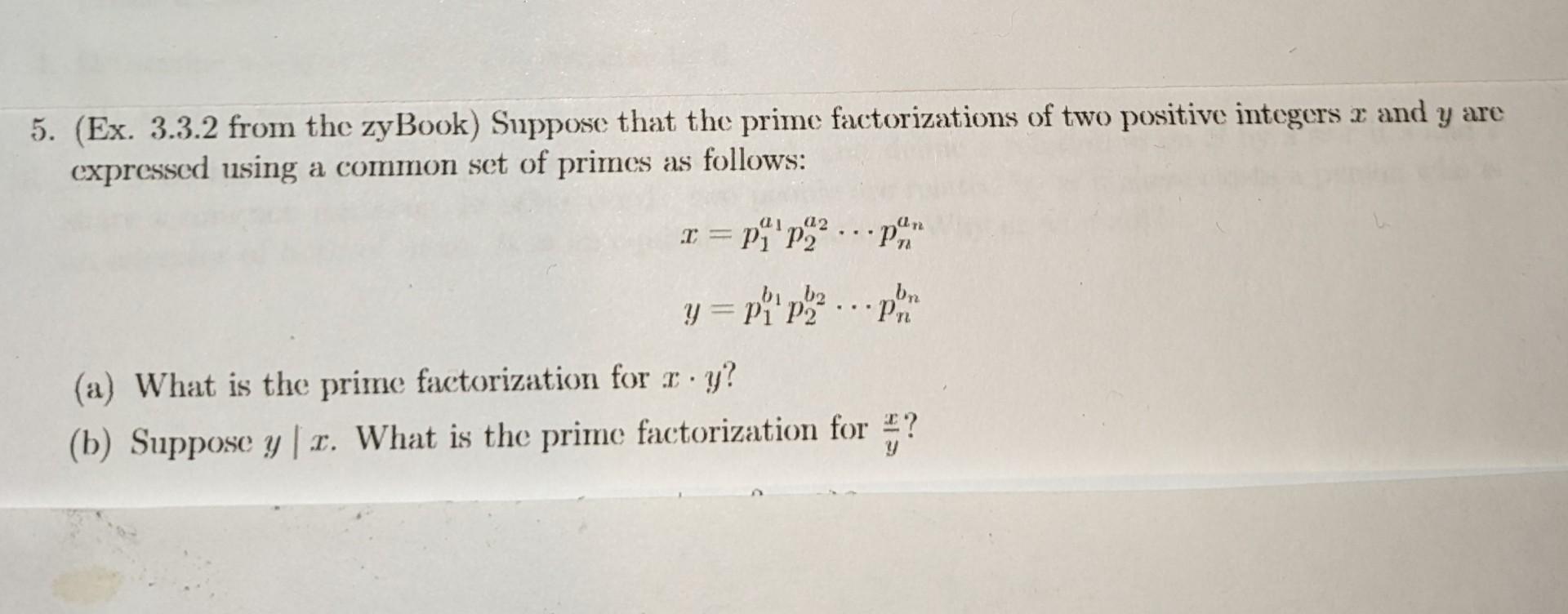 Solved (Ex. 3.3.2 from the zyBook) Suppose that the prime | Chegg.com