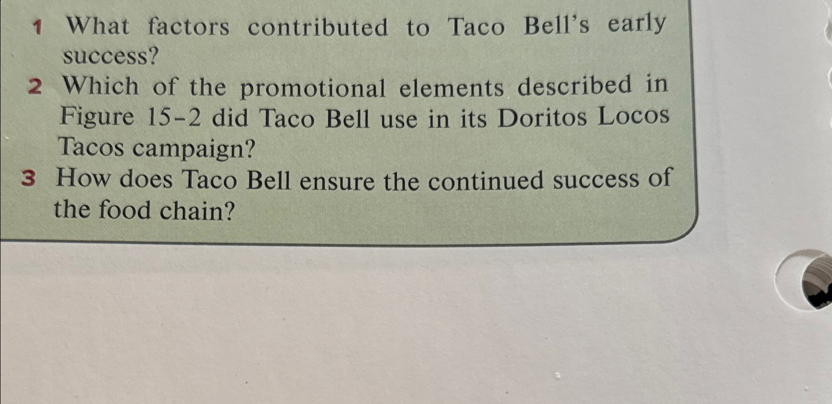 Solved 1 ﻿What factors contributed to Taco Bell's early | Chegg.com
