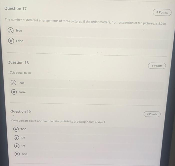 Solved The number of different arrangements of three | Chegg.com
