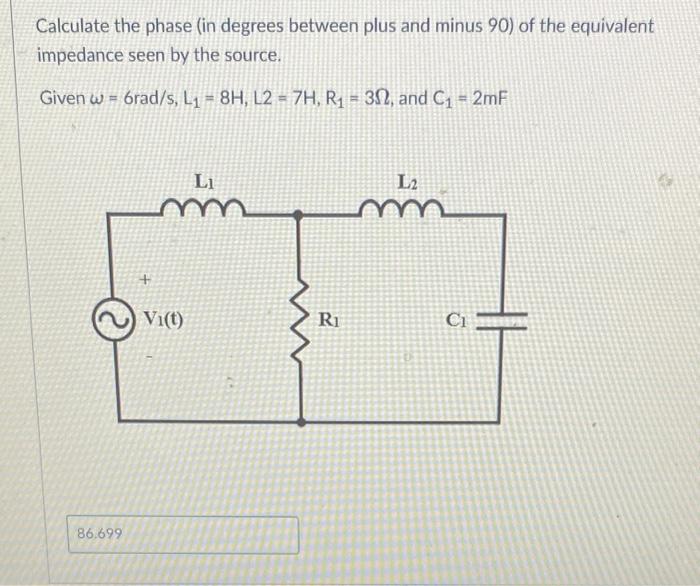 Solved Calculate the magnitude of the equivalent impedance | Chegg.com