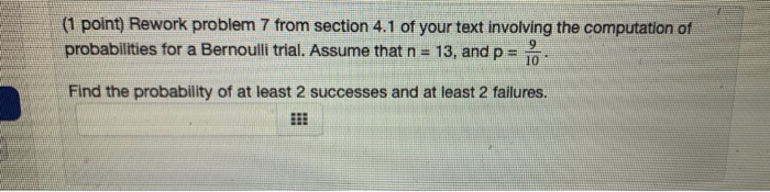 (1 point) Rework problem 5 from section 4.1 of your | Chegg.com