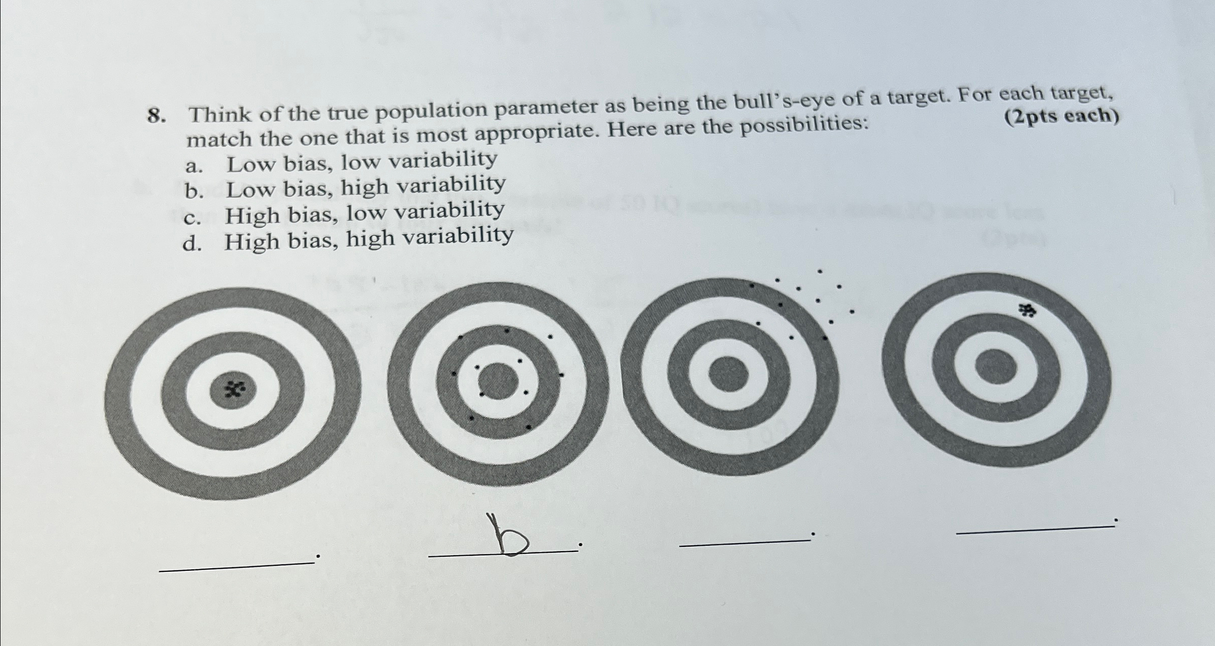 Solved Think of the true population parameter as being the | Chegg.com