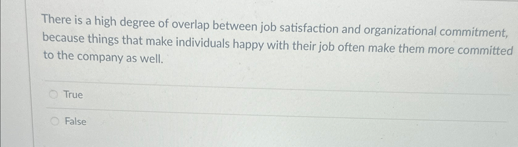Solved There is a high degree of overlap between job | Chegg.com
