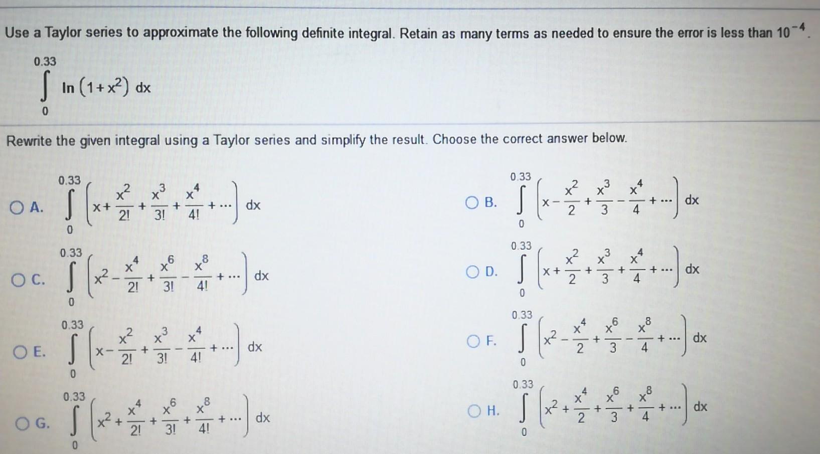 Solved Use a Taylor series to approximate the following | Chegg.com