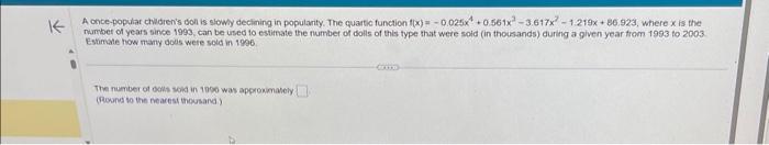 Solved A onbe-popdar children's dol is slowy declining in | Chegg.com